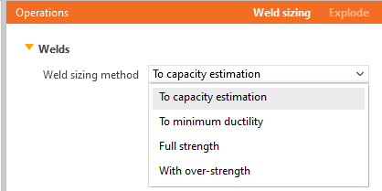 Weld sizing | IDEA StatiCa